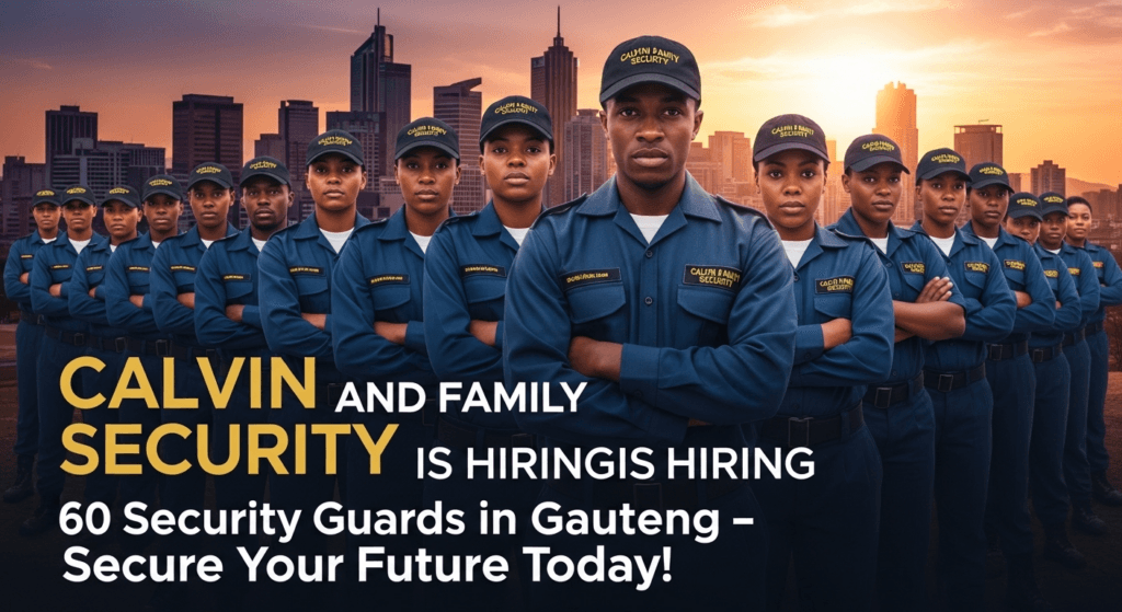 Calvin and Family Security is Hiring 60 Security Guards in Gauteng ...