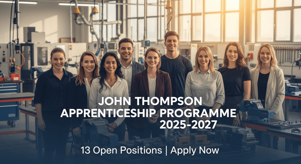 John Thompson Apprenticeship Programme 2025‑2027 – 13 Open Positions ...
