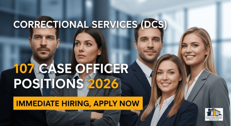 Correctional Services (DCS) – 107 Case Officer Positions 2026 ...