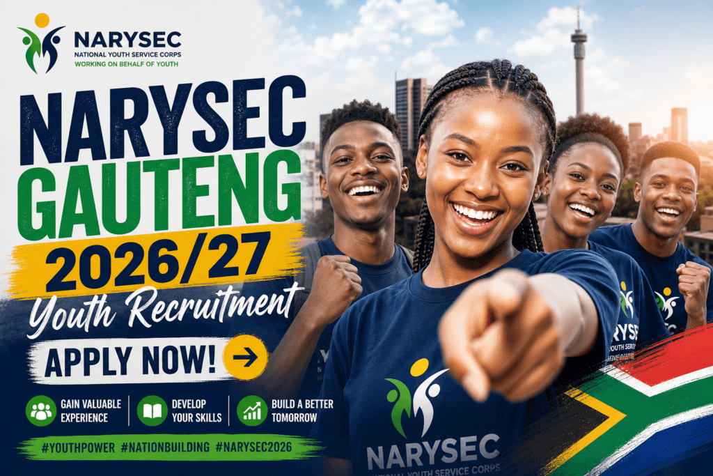 NARYSEC Gauteng 2026/27 Youth Recruitment: Apply Now - SETA SA